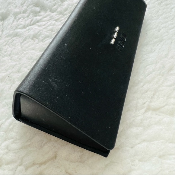 Fendi | Accessories | Fendi Black Leather Triangle Eyeglasses Hard Case ...